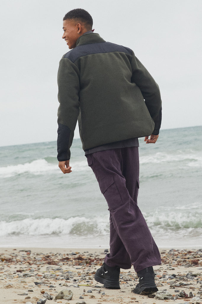 ARKK Essential Fleece Jacket | Dark Army Black - Gratis fragt